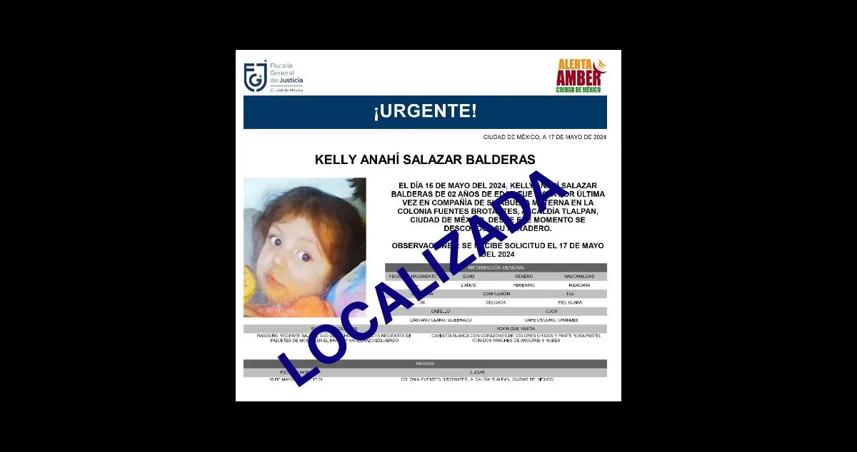 Hallan a niña de 2 años arrebatada de manos de su abuela; Fiscalía ...