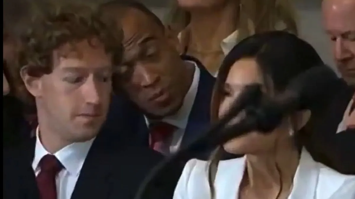 [VIDEO]Mark Zuckerberg genera discordia tras ser captado mirando a la ...